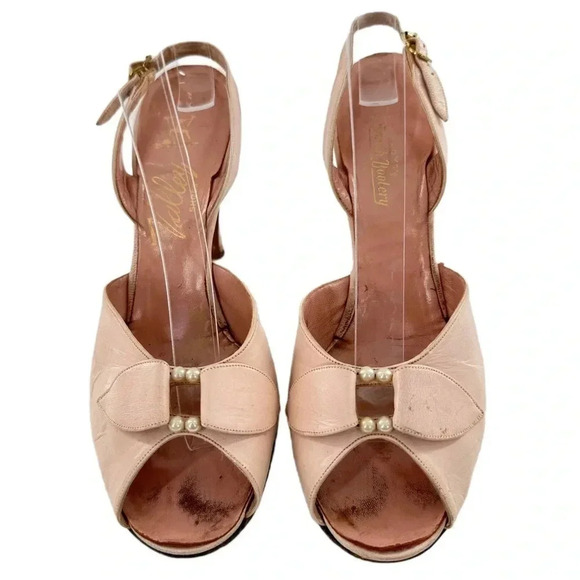 Vintage | Shoes | Valley Shoes Heels 75 Blush Pink Leather Vintage 3s ...
